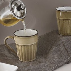 홈카페 도자기 머그컵 카페 머그잔 420ml 2P세트 - SSG.COM