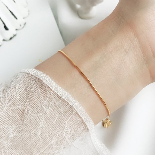 팔찌 주얼리 패션팔찌 심플 체인 실 실버925 18K BLS901 - SSG.COM