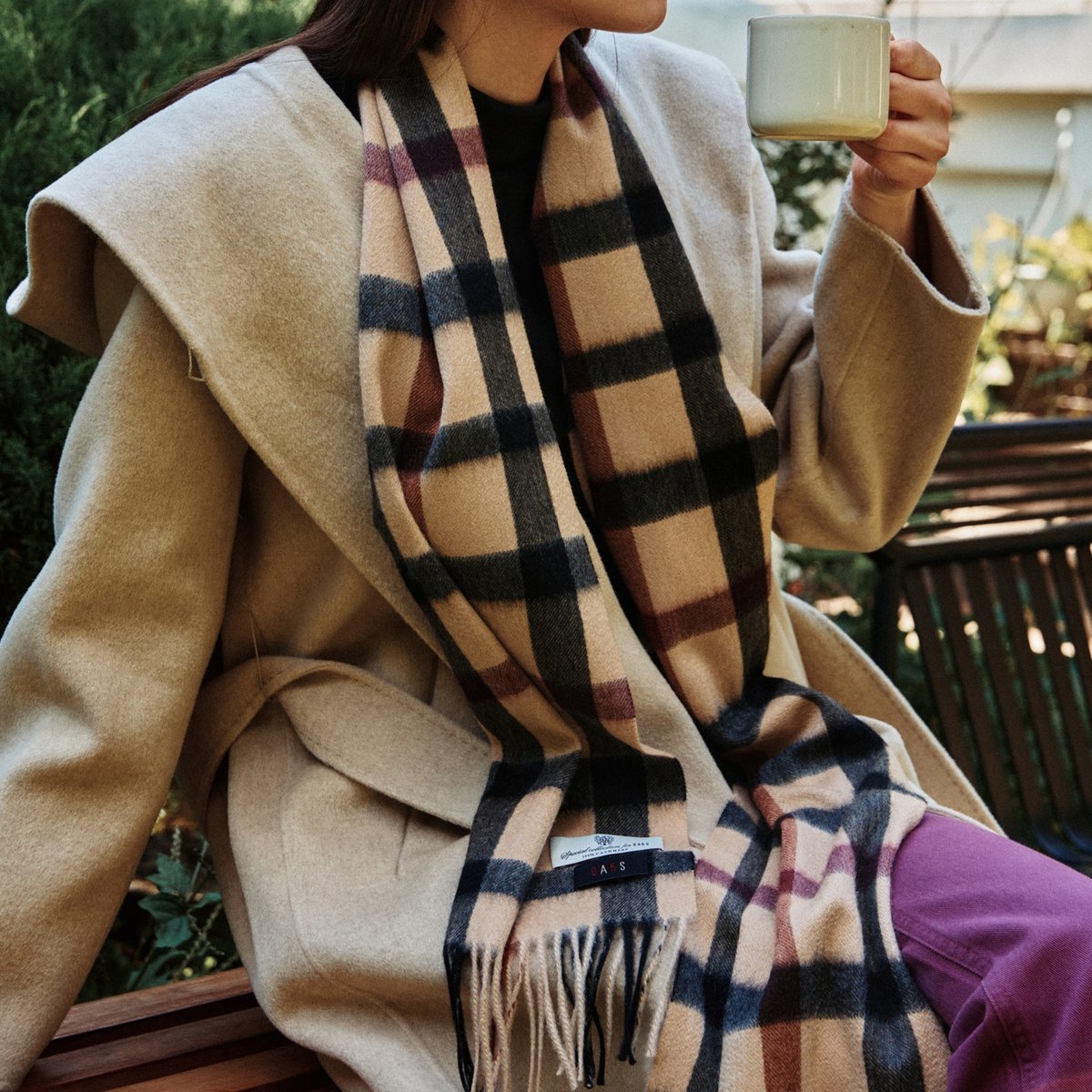 DBMU3F906W2 [DAKS MUFFLER]남녀공용 브라운 체크 캐시미어100% 머플러 - SSG.COM