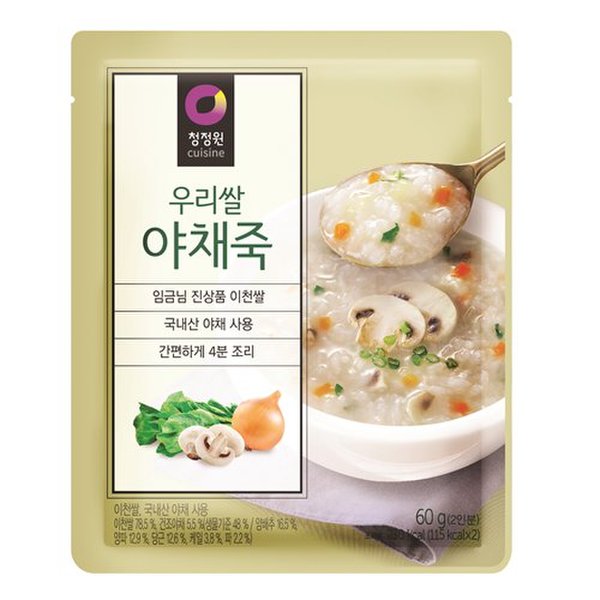 [청정원] 우리쌀야채죽 60g - SSG.COM