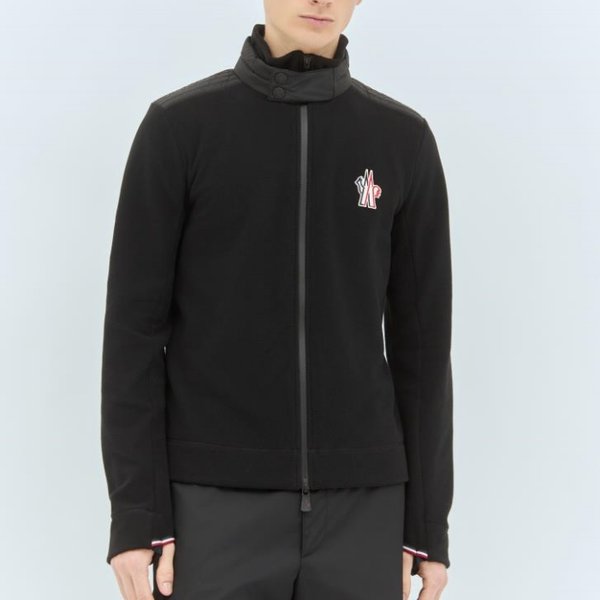 24 FW 몽클레어 그레노블 시그니처 로고 패치 플리스 집업 가디건 블랙 8G70000 80093 999 - SSG.COM