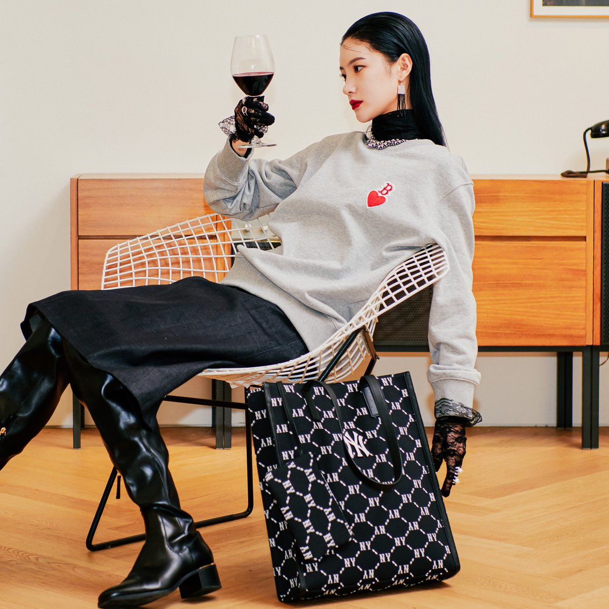 모노그램 자카드 토트백 뉴욕양키스 3AORL031N-50BKS - SSG.COM