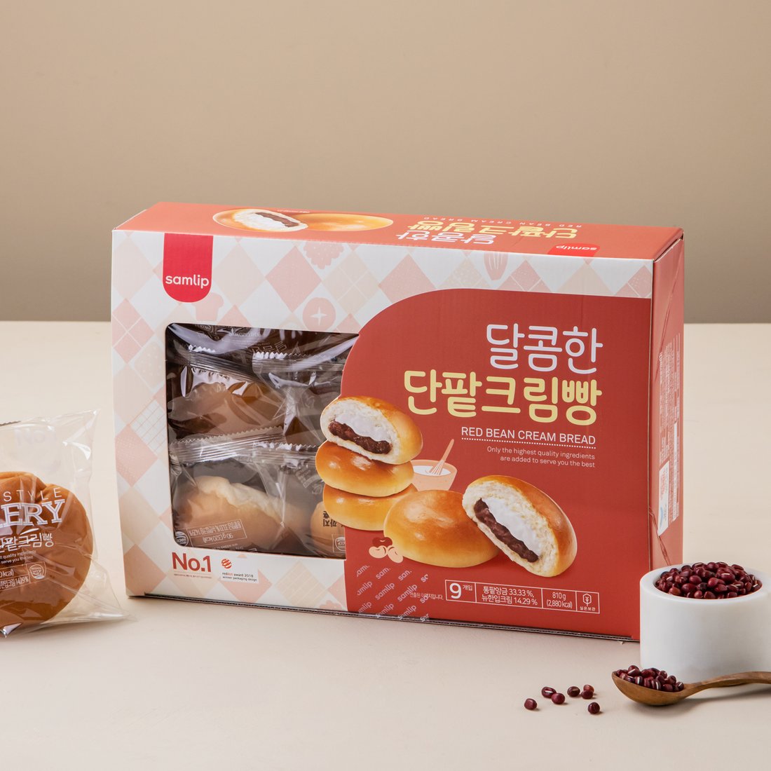삼립 단팥크림빵 810g (90g X 9입), 이마트몰, 당신과 가장 가까운 이마트