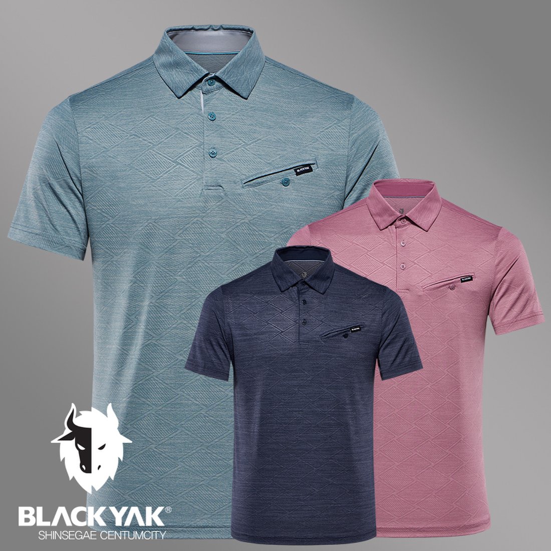 [블랙야크][M오블리주폴로티S1]23S/S 시원하게 입을수 있는 패턴 원단의 폴로 티셔츠, 믿고 사는 즐거움 SSG.COM