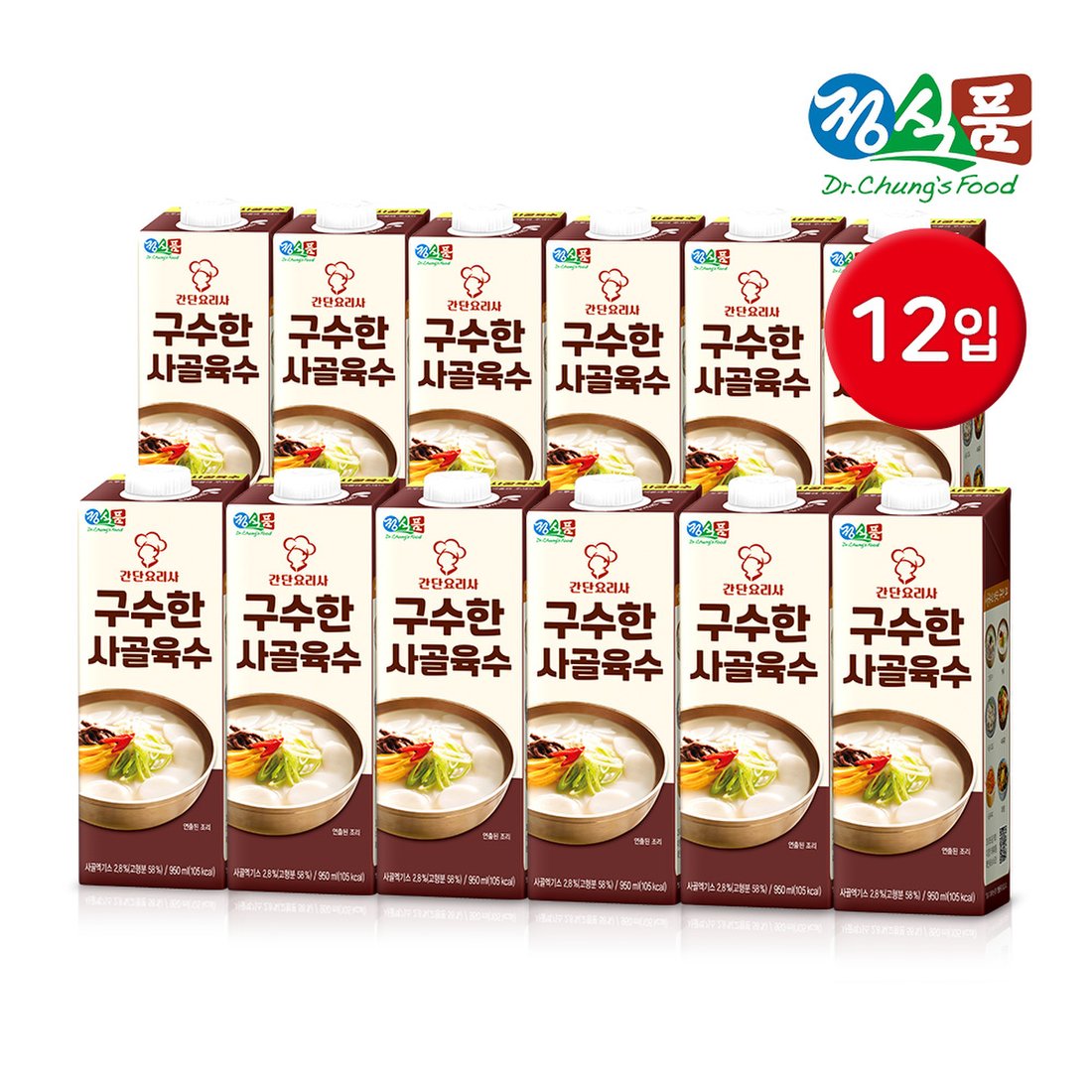 정식품 간단요리사 구수한 사골육수 950ml 12입, 믿고 사는 즐거움 SSG.COM