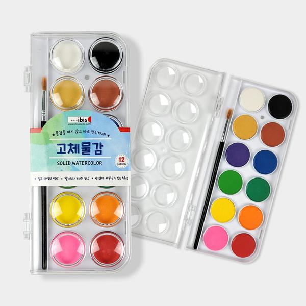 수채화 수채화물감 아이비스 3500 12색고체물감SP X ( 3매입 ) - SSG.COM