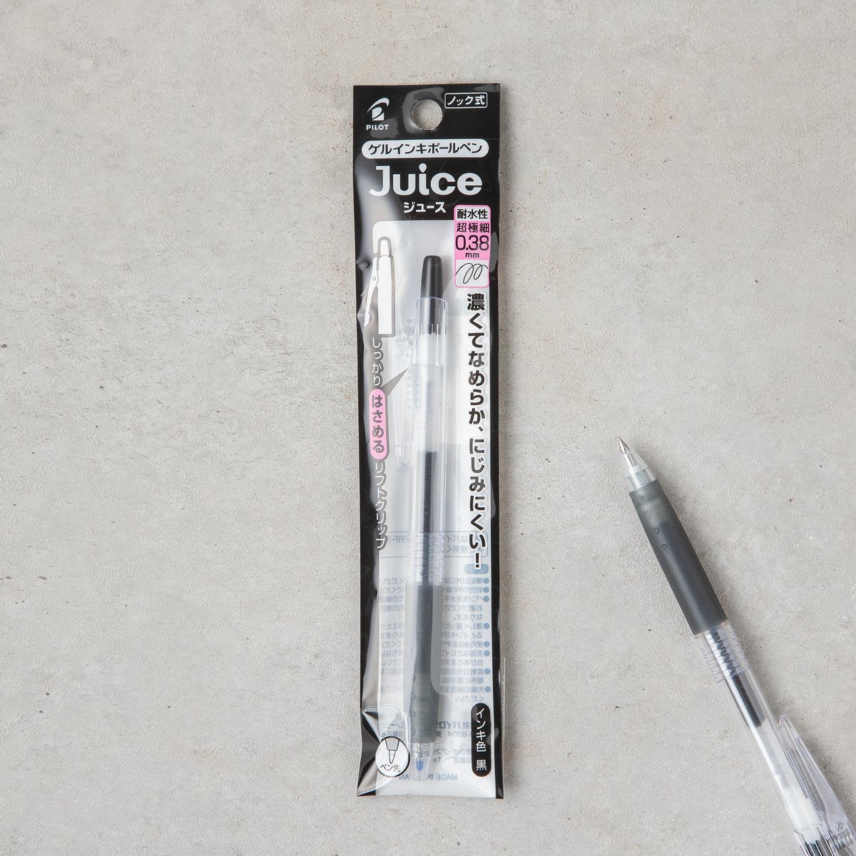 쥬스 젤잉크펜 0.38mm_흑 - SSG.COM