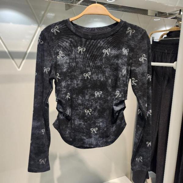 밸리걸 HC12 반짝반짝리본약간크롭티셔츠 화려한짧은티셔츠 212830 (S19038987) - SSG.COM