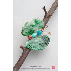 비취브로치 한복브로치 옥브로치 나비브로치 동양나비 34 - SSG.COM