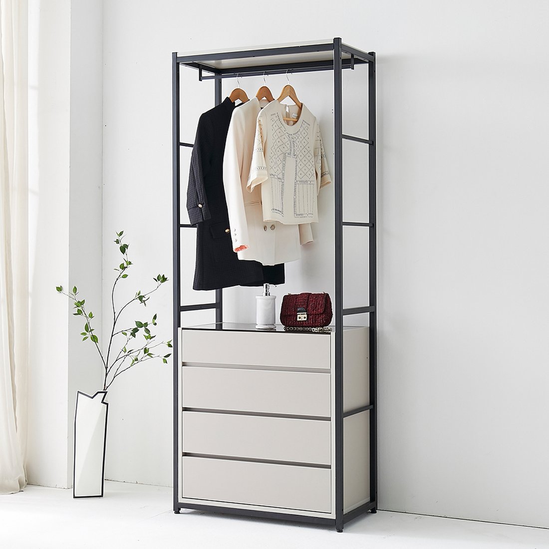 하이엔E0 4단아일랜드서랍 800시스템 철재행거 드레스룸 옷장, 믿고 사는 즐거움 SSG.COM