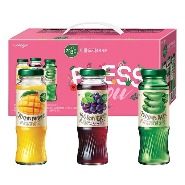 자연은 아름드리 180ml x 24병 음료 선물세트 망고 포도 알로에 - SSG.COM