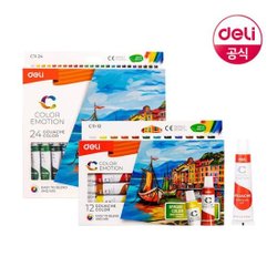 아트박스/델리 델리 아크릴물감 빠른건조 학생용 전문가용 24색 12ml - SSG.COM