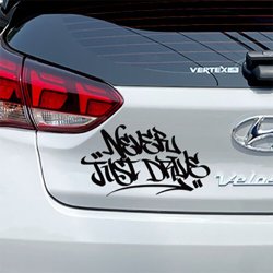 NEVER JUST DRIVE 그래피티스티커-세로형 - SSG.COM