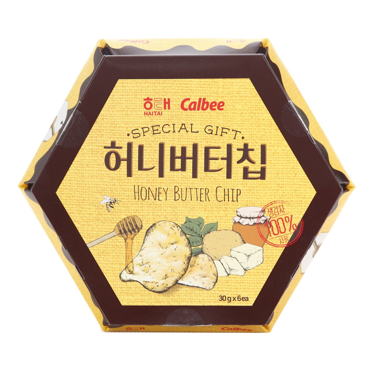 [유통기한 5/10까지]허니버터칩 꿀단지180g(30g*6입 + 허니디퍼 구성) - SSG.COM