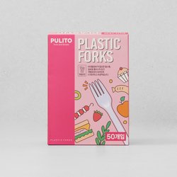 뿌리또 다회용 플라스틱 포크 50p - SSG.COM