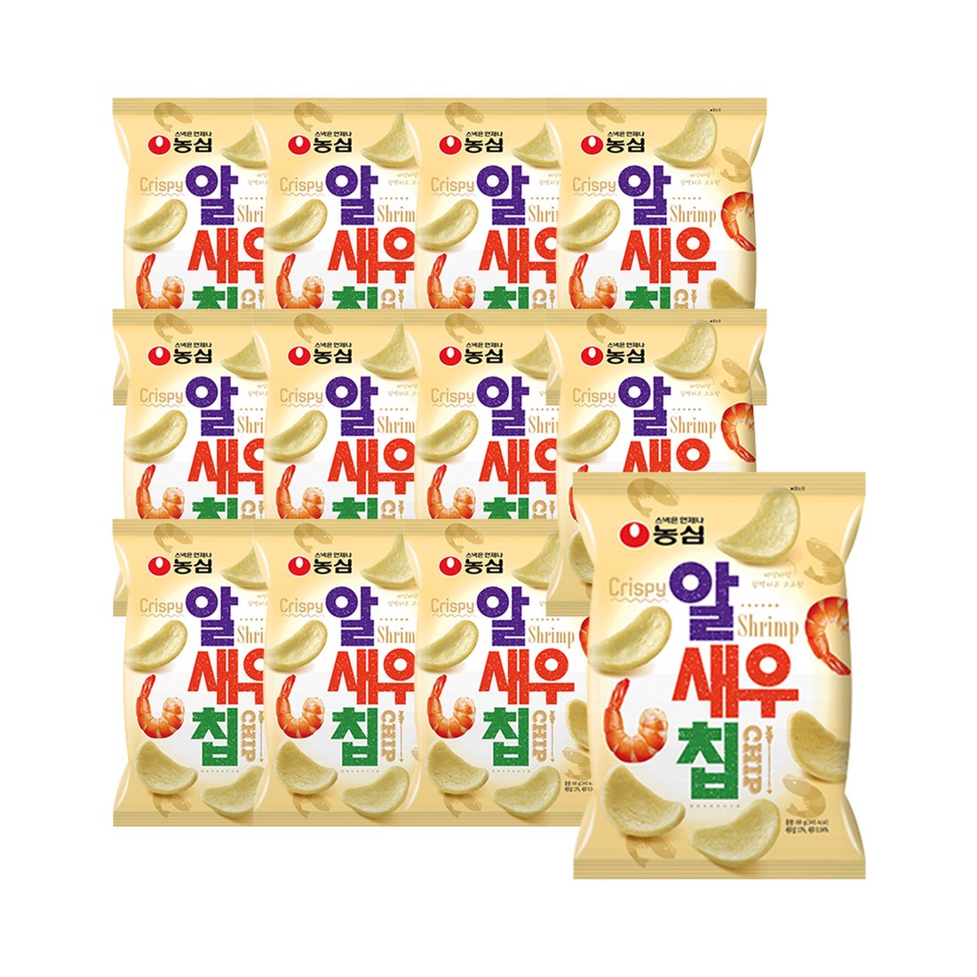 농심 알새우칩 68g x 12봉 / 과자 간식 스낵 안주, 믿고 사는 즐거움 SSG.COM