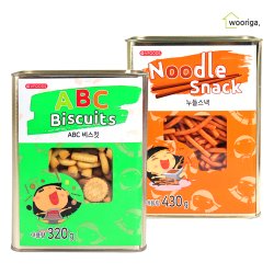 틴케이스 ABC비스킷 320g + 누들스낵 430g 대용량과자 수입과자 - SSG.COM