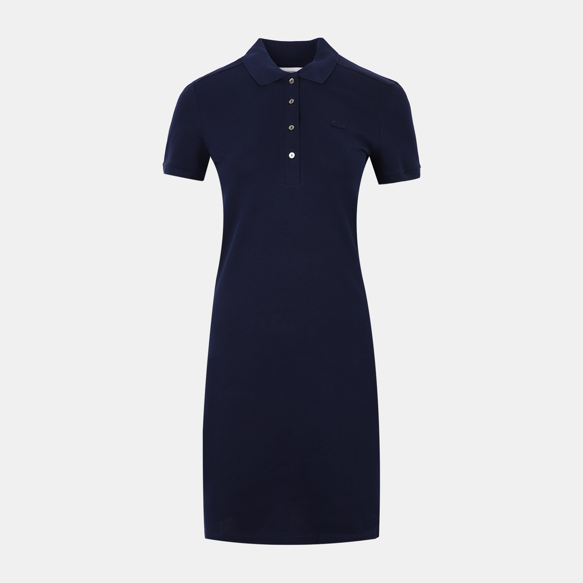 라코스테 여자 슬림 핏 스트레치 카라 반팔원피스 네이비블루 EF5473 51 166 - 신세계몰