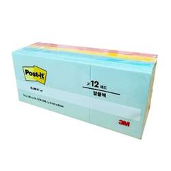 (3M) 포스트잇 노트 알뜰팩 12패드 653-12AP 비치사이드/51x38 (1개) - SSG.COM