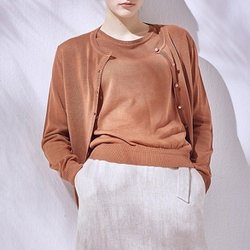 [W9][French Linen] 린넨 라운드 가디건 - SSG.COM