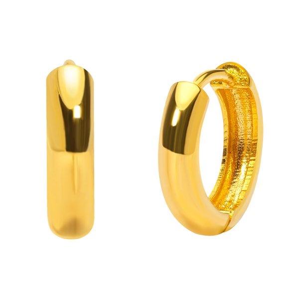 순금 원터치 귀걸이 여자 남자 유광 링 24K - SSG.COM