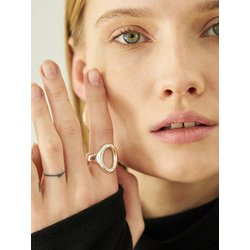 ESSENTIEL RING SILVER/VERMEIL - SSG.COM