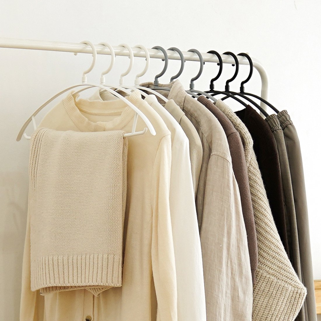 라운드 회전 어깨뿔방지옷걸이 논슬립 니트 옷걸이50P, 믿고 사는 즐거움 SSG.COM