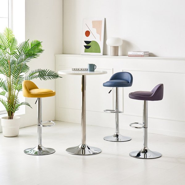 CZ400 높이조절 PU 원형 바체어 10colors - SSG.COM