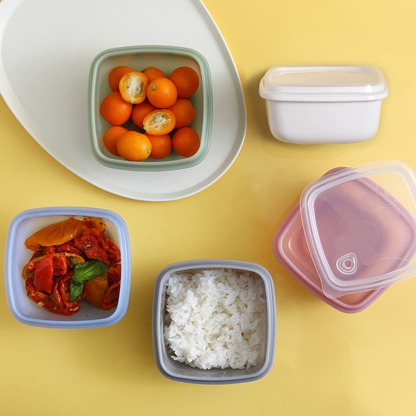 실리콘 전자레인지 냉동 밥팩용기2개세트(370ml)(5color) - SSG.COM