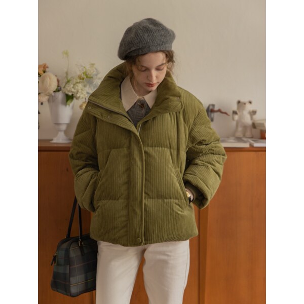 MEGAN corduroy down padding_green - SSG.COM