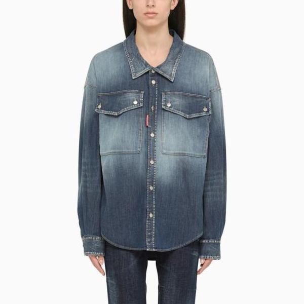 23FW 디스퀘어드2 셔츠 S75DL0848S30341 N DSQUA 470 BLUE - SSG.COM