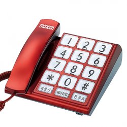 맥슨 유선전화기 MS-109 빅버튼 효도전화기/레드 - SSG.COM