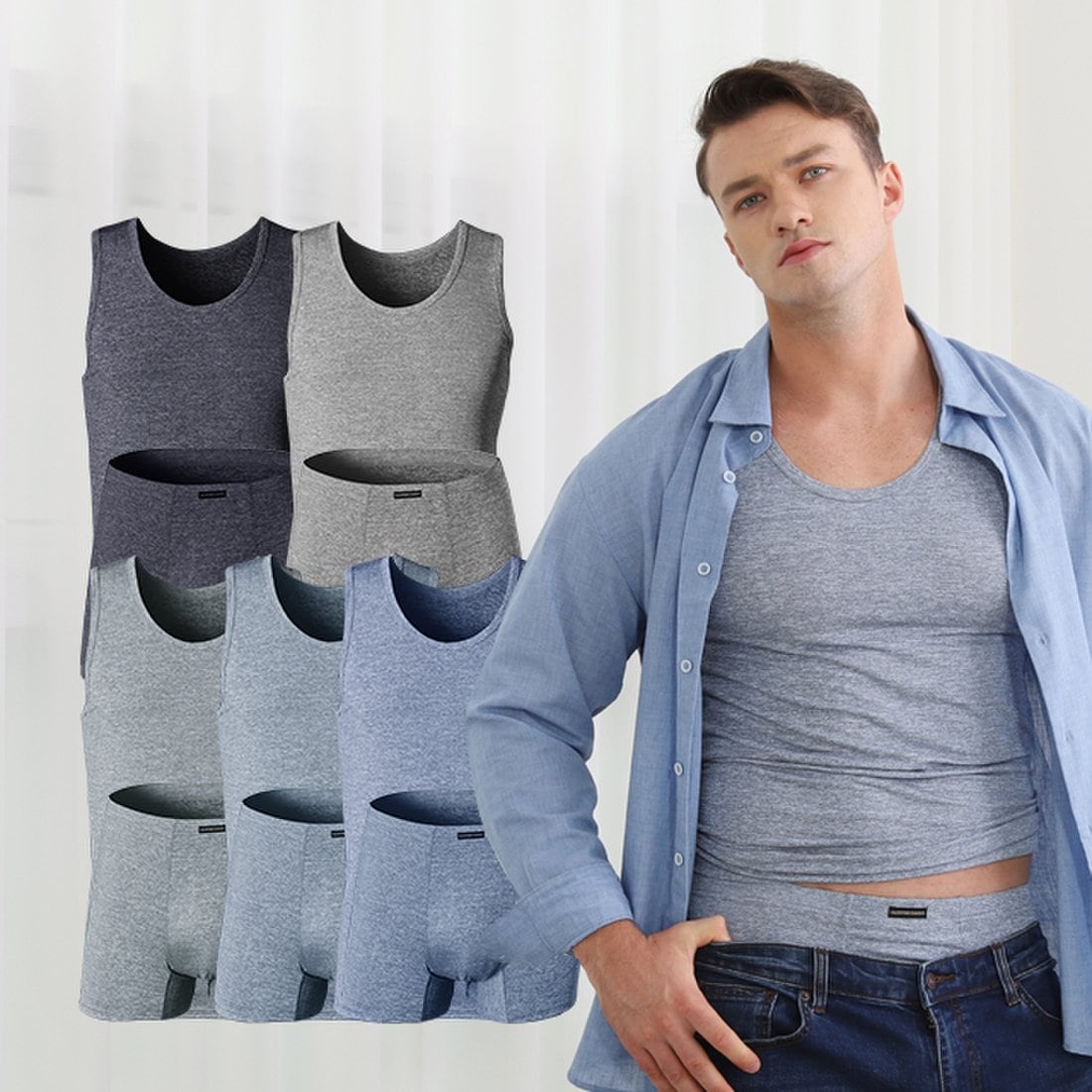 남성 인견 아스킨 런닝드로즈세트 5p+5p, 믿고 사는 즐거움 SSG.COM