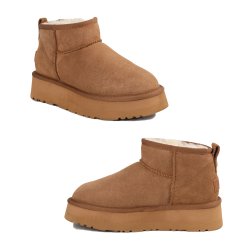 어그 호주 오즈웨어 클래식 플랫폼 키높이 울트라 미니 부츠 체스트넛 OB658P - SSG.COM