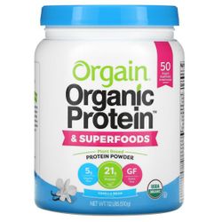 Orgain Organic Protein 및 슈퍼 푸드 분말 식물성 바닐라빈 510g(1.12lb) - SSG.COM