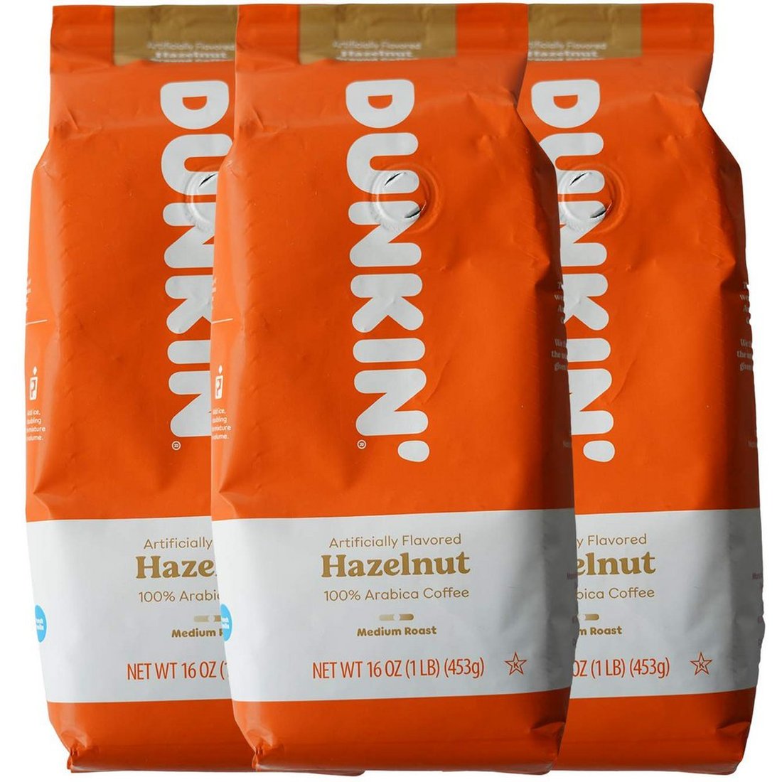 [해외직구]던킨도넛 헤이즐넛 그라운드 커피 453g 3팩/ Dunkin Donuts Hazelnut Flavored Ground ...
