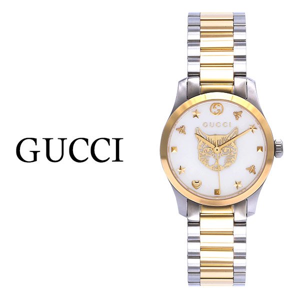 구찌 G타임리스 여성용 캣 메탈시계 27mm YA1265012 - SSG.COM