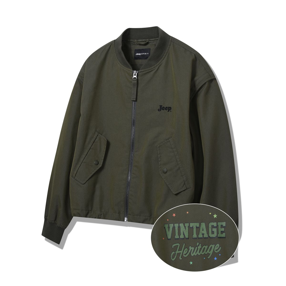 JP1JPF205 여전용 2024년 카키 빈티지 소매 탈부착 항공점퍼 A4 - SSG.COM