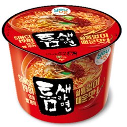 유어스 명동빨계떡 틈새라면 컵라면 매운맛 큰컵 105g x 8개 - SSG.COM