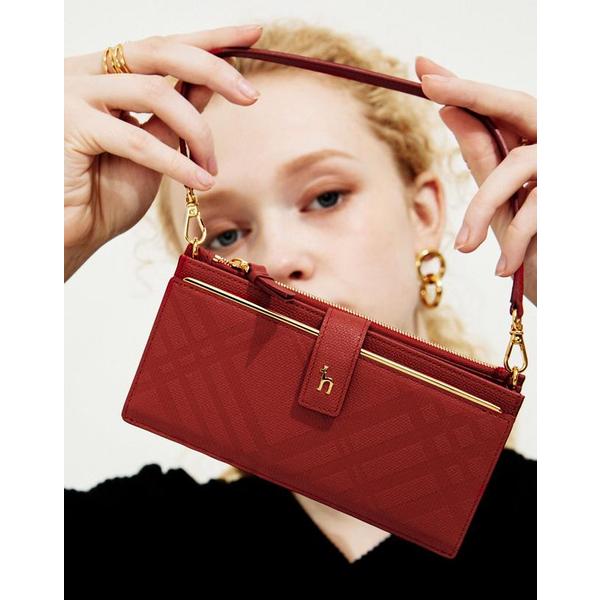 [21FW] [HIGH CLASSY]레드 체크배색 소가죽 장지갑 HIHO1F985R2 - SSG.COM