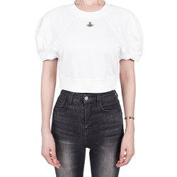비비안웨스트우드 24FW 여성 풋볼 크롭 반팔티 아이보리 1G01000A J001M A407 - SSG.COM