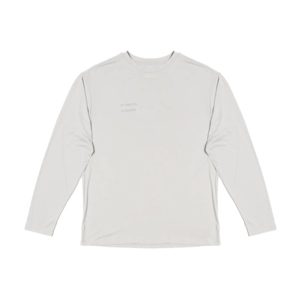[Optimistic Runners oversize longsleeve] 옵티미스틱 러너스 롱슬리브 러닝 티셔츠 Gray ...