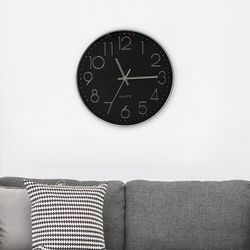 벽시계 원형 타임이즈 실버 블랙 29cm - SSG.COM