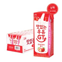 남양 맛있는우유 GT 딸기 180ml 24팩 - SSG.COM