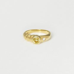 lemon quartz and moissanite twist ring - SSG.COM