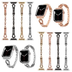 애플워치 8 7 6 5 4 3 2 SE 세대 호환 메탈 로프 체인 큐빅 스트랩 밴드 시계줄 줄질 38 40 41 42 44 45 MM 스마트워치 악세사리 - SSG.COM
