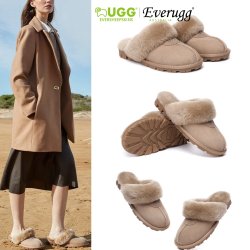 호주 어그 23FW 에버어그 남녀공용 와플 양털 슬리퍼 AS2009 브라운 - SSG.COM