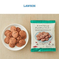 일본 로손 오리지널 편의점 바삭바삭 수박 초코칩 쿠키 60g - SSG.COM