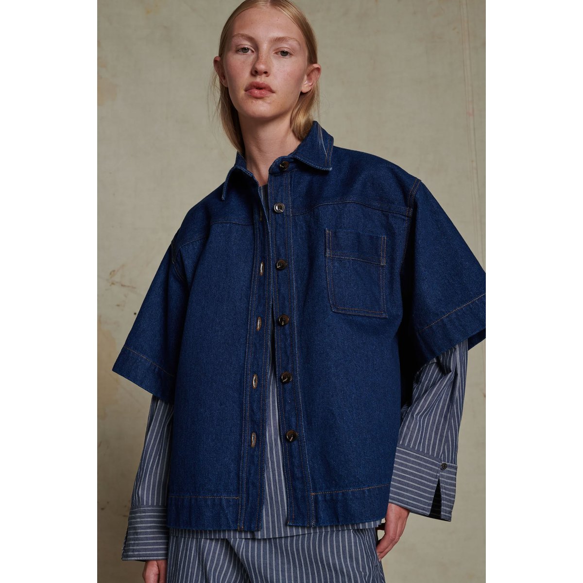 [쉐르] 24SS 블라우스 E24CHE1433ANTOINET INDIGO - SSG.COM