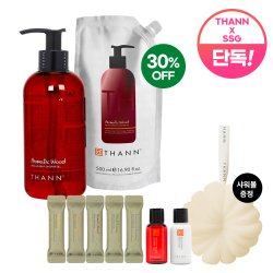 [SSG단독][5]탄 THANN 아로마틱 우드 샤워젤 820ml 세트 (본품+리필) - SSG.COM